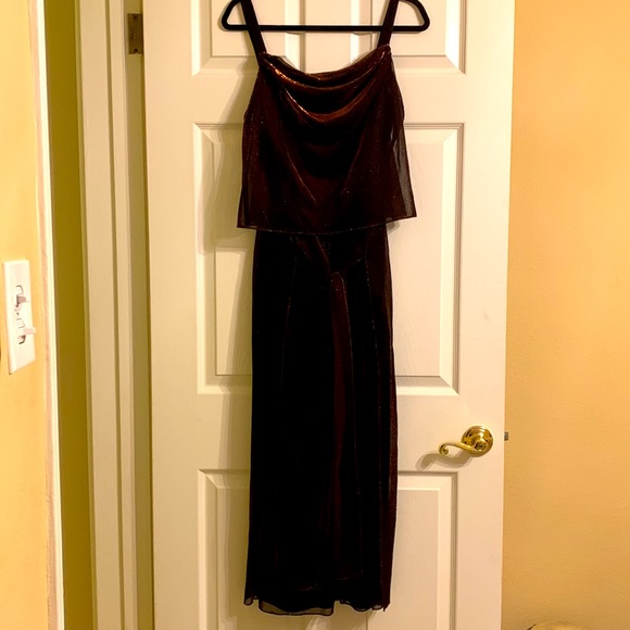 Patra | Pants & Jumpsuits | Shimmery Bronze Wide Leg Pantsuit | Poshmark